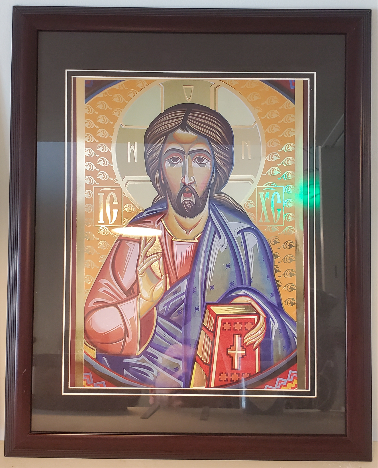 Christian Icon of Jesus Christ paper in frame size 21x29.5 cm – Kolo Shop